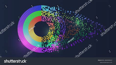big data visualization processing data arrays stock vector royalty
