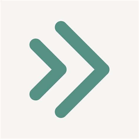 Double Arrow Icon Green Sticker Premium PSD Rawpixel