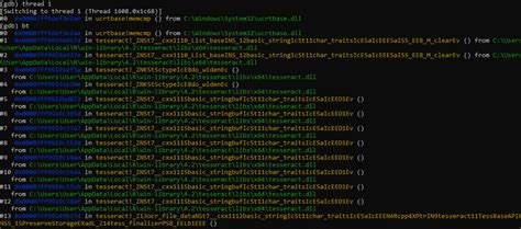 Tesseract Hangs In Std Regex When Loading In UCRT With Native UTF 8 Locale On Windows Issue