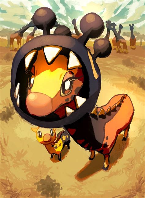 Girafarig And Farigiraf Pokemon Drawn By Arucoco Danbooru