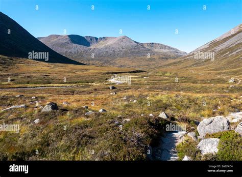 Route Along To Lairig Ghru In The Heart Of The Cairngorms National Park