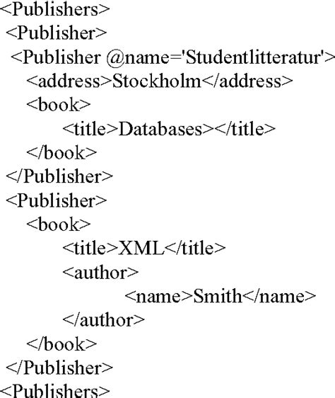 Figure 3 From How To Store And Query Xml Data Semantic Scholar
