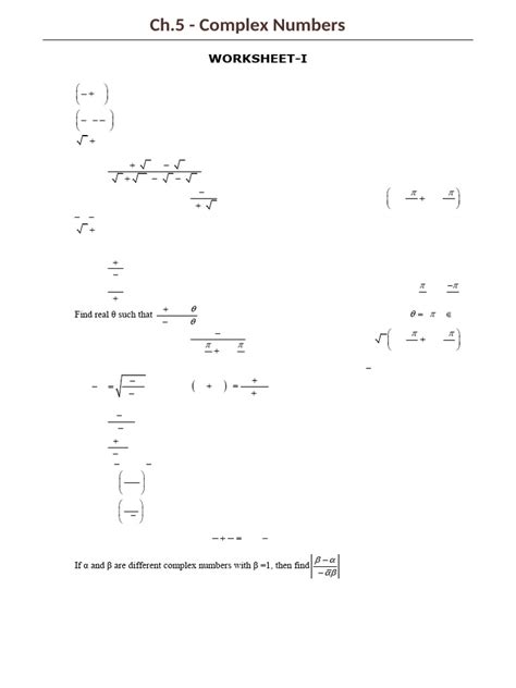 4 Complex Numbers 1 Pdf