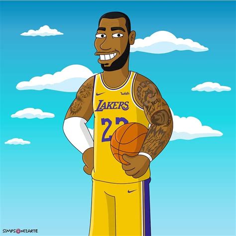 Lebron James Bart Simpson Drawing Np