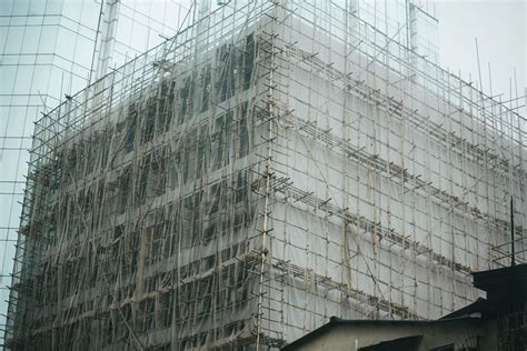 在香港街看到的竹制脚手架的照片素材免抠元素模板下载 图巨人