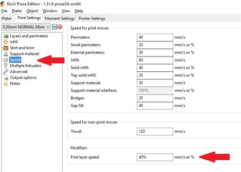 It Appears That Slic3r Does Not Emit Gcode To Slow Down The First Layer Of A Print Print Tips