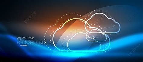 Vector Cloud Computing Blue Network Background Light Web Specialist Background Image For Free