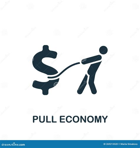 Pull Economy Icon Monochrome Simple Sign From Digitalization Collection Stock Illustration