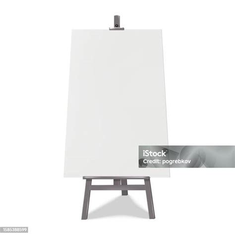 포스터 보드 벡터 모형이 있는 이젤 디스플레이 스탠드 접을 수 있는 A프레임 칠판 배너 사인 사실적인 모형 3차원 형태에 대한