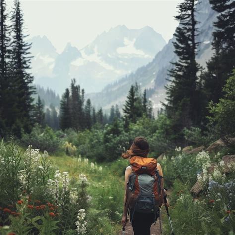 Hiking Trip To Mountains Generated By Ai Premium Ai Generated Image