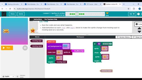 Events Puzzle 6 At Express Course 2022 At Code Org Youtube