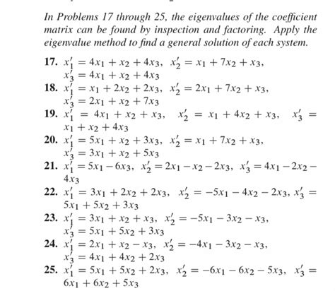 Solved In Problems Through The Eigenvalues Of The Chegg Com