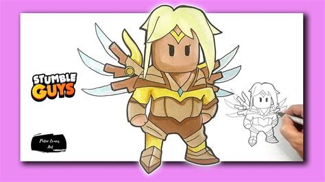 How To Draw Battle Angel From Stumble Guys Youtube