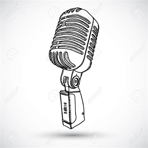 Vintage Microphone Drawing At Explore Collection