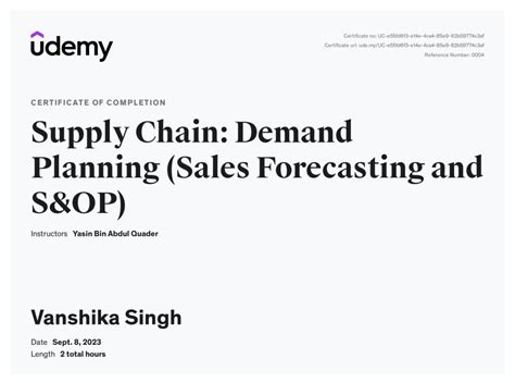 Vanshika Singh On Linkedin Udemy Course Completion Certificate