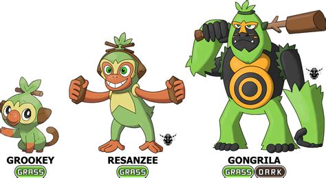 Grookey Pokemon Evolution Starter Pokemon Playful Nature Grass Type Png