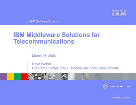 Ppt Ibm Middleware Solutions For Telecommunications Powerpoint