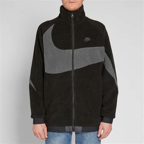 Nike Reversible Swoosh Full Zip Jacket Black And Anthracite End Es