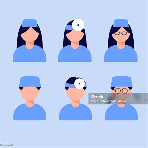 제복을 입은 간호사 남자 플랫 스타일의 여자 벡터 일러스트 레이 션 여자에 대한 스톡 벡터 아트 및 기타 이미지 여자 외과 의사 간호사 Istock