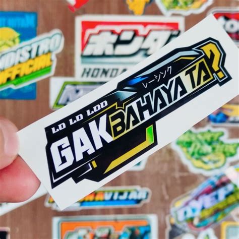 Jual Stiker Lo Lo Loo Gak Bahaya Ta Cutting Shopee Indonesia