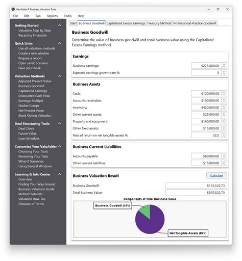 Business Valuation Software Valuadder
