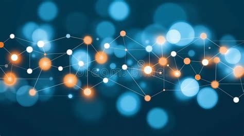 Abstract Network Connection Digital Technology Background Bokeh Lights