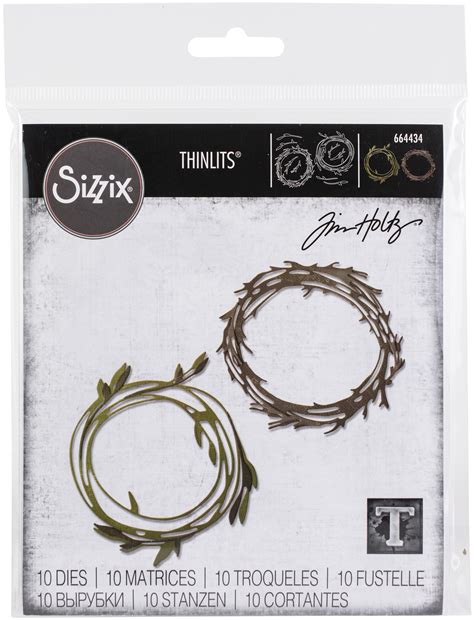 Sizzix Thinlits Dies By Tim Holtz Funky Wreath 630454262947