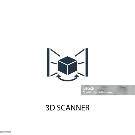 3b Tarayıcı Simgesi Basit Eleman Çizimi 3d Tarayıcı Kavramı Sembol Tasarımı Web Ve Mobil