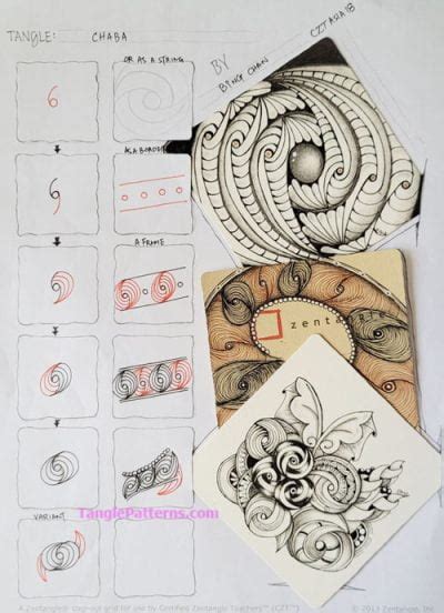 How To Draw CHABA TanglePatterns Com