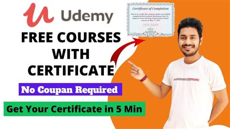 Udemy Free Learning Get Udemy Certificate Of Course Completion For