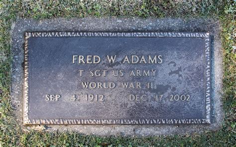 Frederick Walton Luther Fred” Adams Sr 1912 2002 Find A Grave Memorial