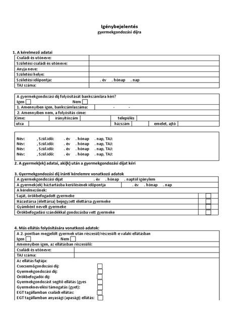 Igenybejelentes Gyed Re Gepi Pdf