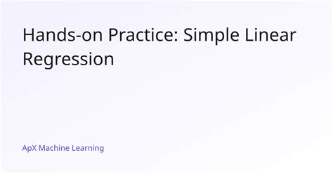 Hands On Practice Simple Linear Regression
