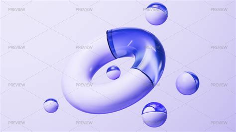 Abstract Torus Shapes Graphics Motion Array