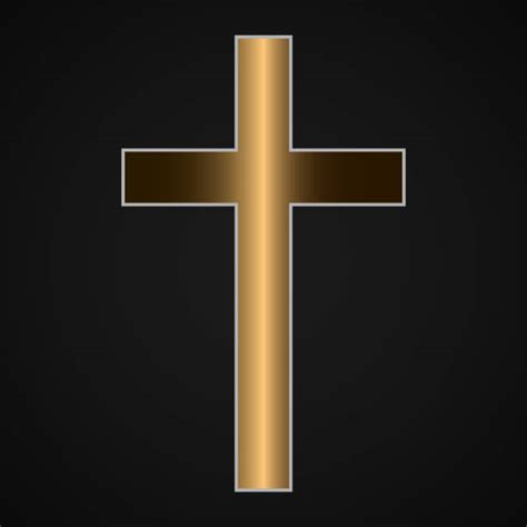 200 Golden Cross Gold Jesus Christ Crucifixion Silhouettes Stock