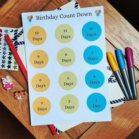 Birthday Countdown Chart