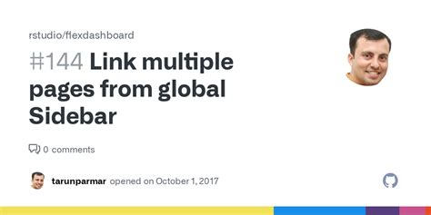 Link Multiple Pages From Global Sidebar Issue Rstudio Flexdashboard GitHub