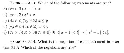 Solved ExERCISE 3 13 Which Of The Following Statements Are Chegg Com