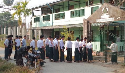 ဂွမြို့နယ်တွင် ၂၀၂၄ ပညာသင်နှစ် တက္ကသိုလ်ဝင် Grade 12 စာမေးပွဲ ဆဋ္ဌမနေ့၌ ကျောင်းသား ကျောင်းသူမ