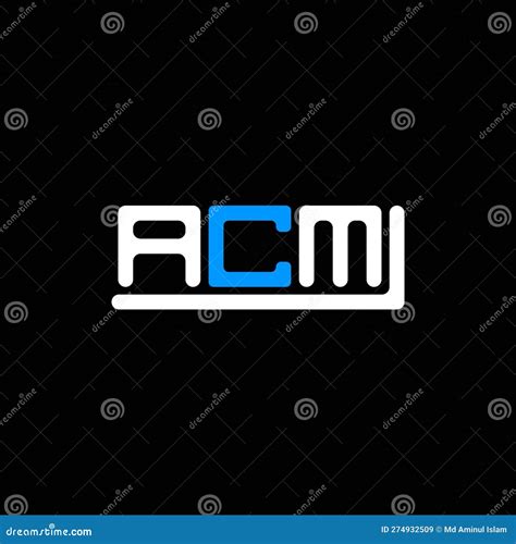 ACM Letter Logo Creative Design With Vector Graphic Stock Vector Illustration Of Symbols