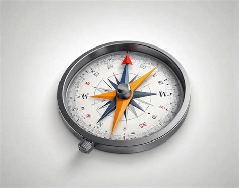Premium Photo A Compass On A White Background