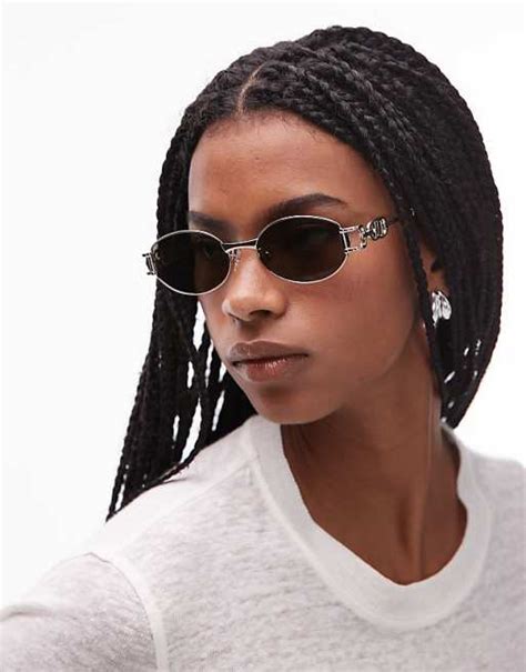 Le Specs The Forbidden Slim Oval Metal Sunglasses In Black And Gold