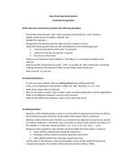 Unix Linux Operating Systems Final Exam Prep Commands For PDF Course Hero