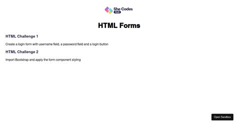 Html Forms Codesandbox
