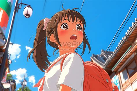 소녀의 놀란 표정 일러스트 무료 다운로드 Lovepik