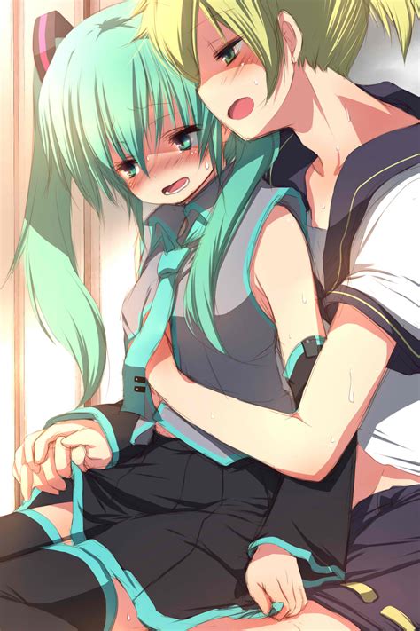 Rule 34 Blonde Hair Blush Detached Sleeves Fujisaki Hikari Groping Hatsune Miku Highres
