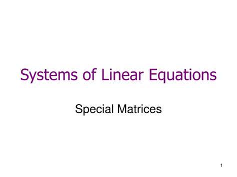 PPT Systems Of Linear Equations PowerPoint Presentation Free Download ID