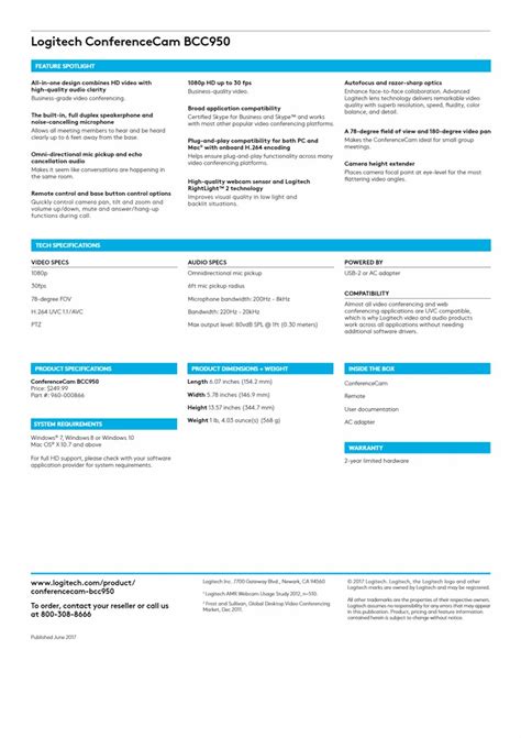 Black Logitech Bcc950 Conference Cam 1080p At ₹ 18708 In Bengaluru Id 24669047430