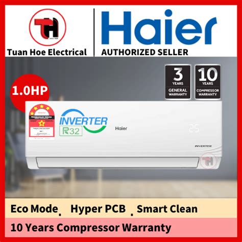 Haier Hsu 10vqb22 1hp R32 Inverter Aircond Penyaman Udara 冷器 Lazada