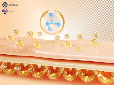 피부 세포 아래 콜라겐과 비타민 무료 사진